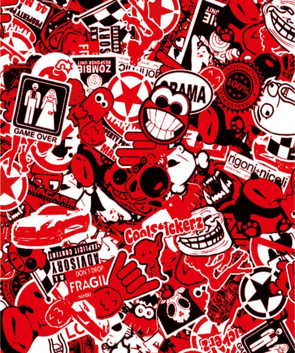 Αυτοκόλλητα με το Μέτρο – Sticker Bomb "Red Shadows 3" - SprintGraphics